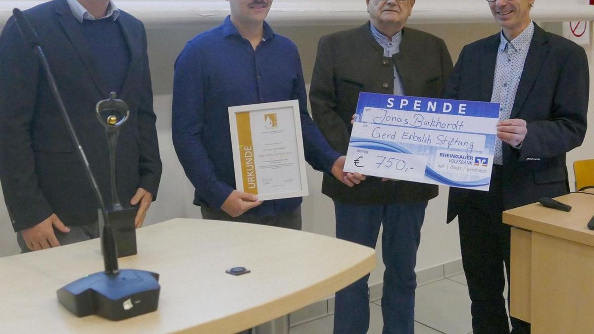 Gerd-Erbslöh-Preis geht an Jonas Burkhardt | Rheingau Echo